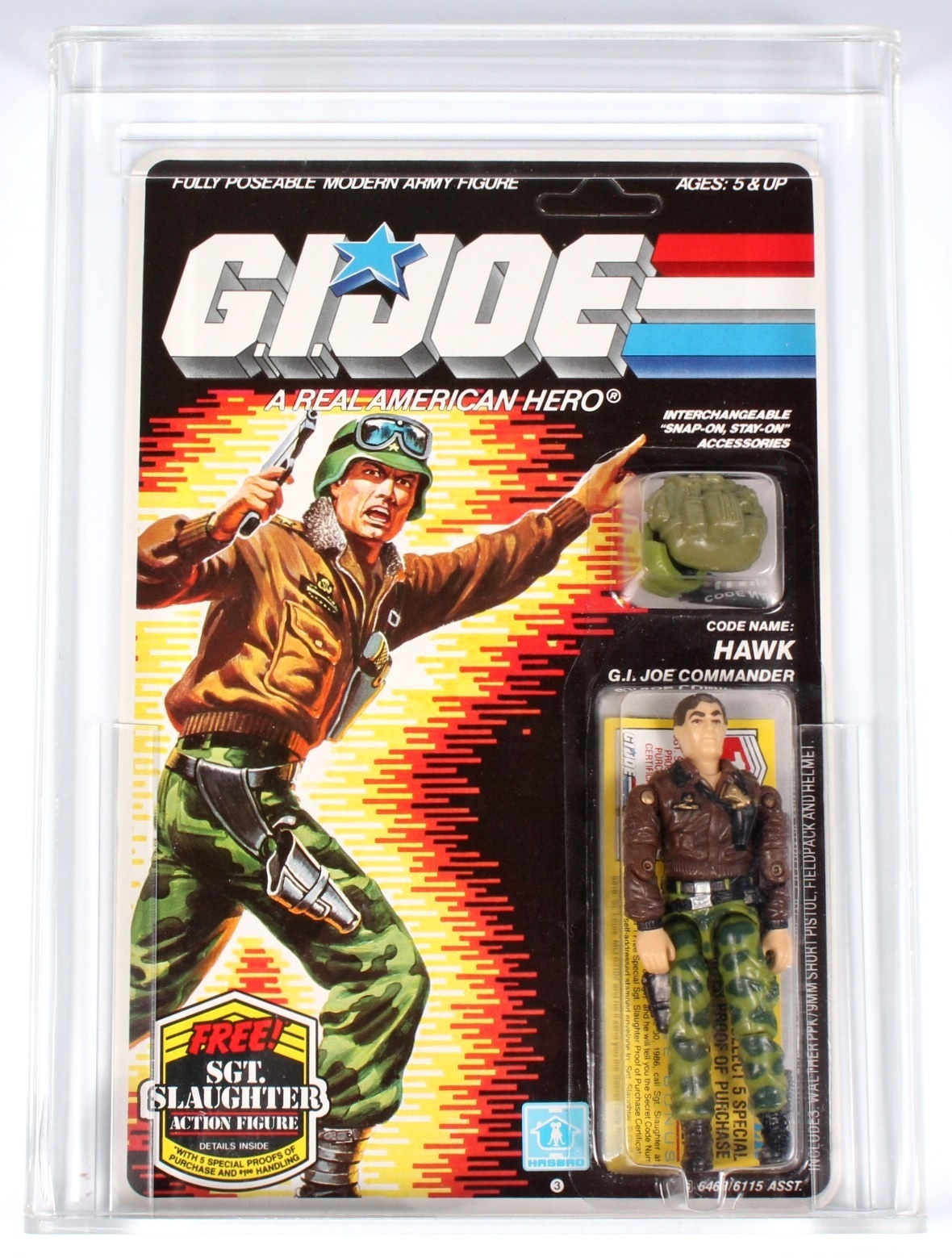 1986 Hasbro G.I. Joe Final Engineering Pilot Carded Action Figure - Hawk