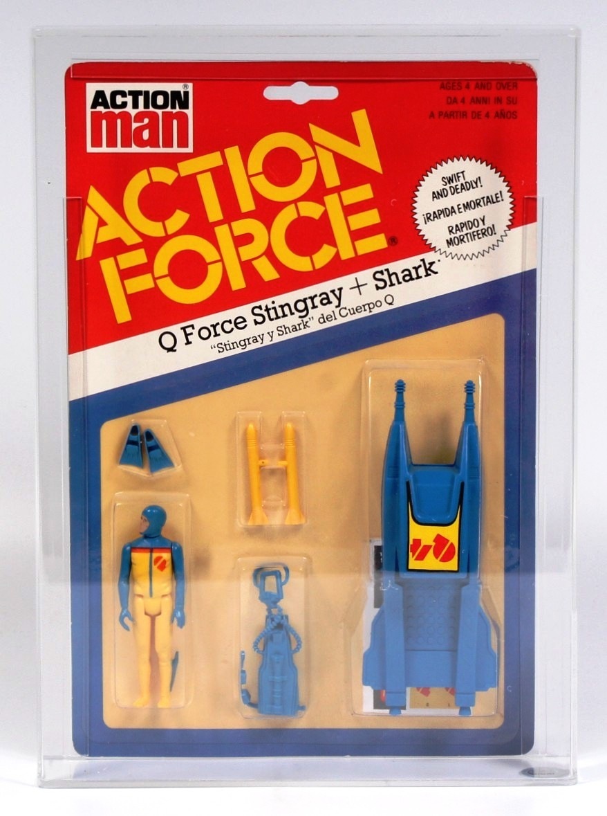 1982 Palitoy Action Man Carded Action Figure - Q Force Stingray & Shark