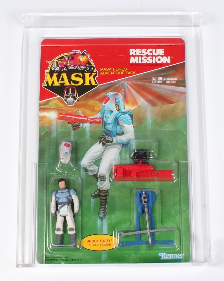 1986 Kenner MASK Carded Action Figure - Bruce Sato Rescue Mission