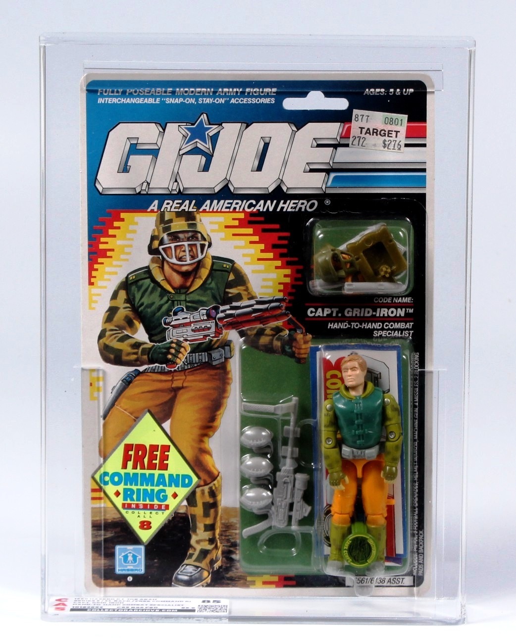 1990 Hasbro G.I. Joe Carded Action Figure - Capt. Grid-Iron