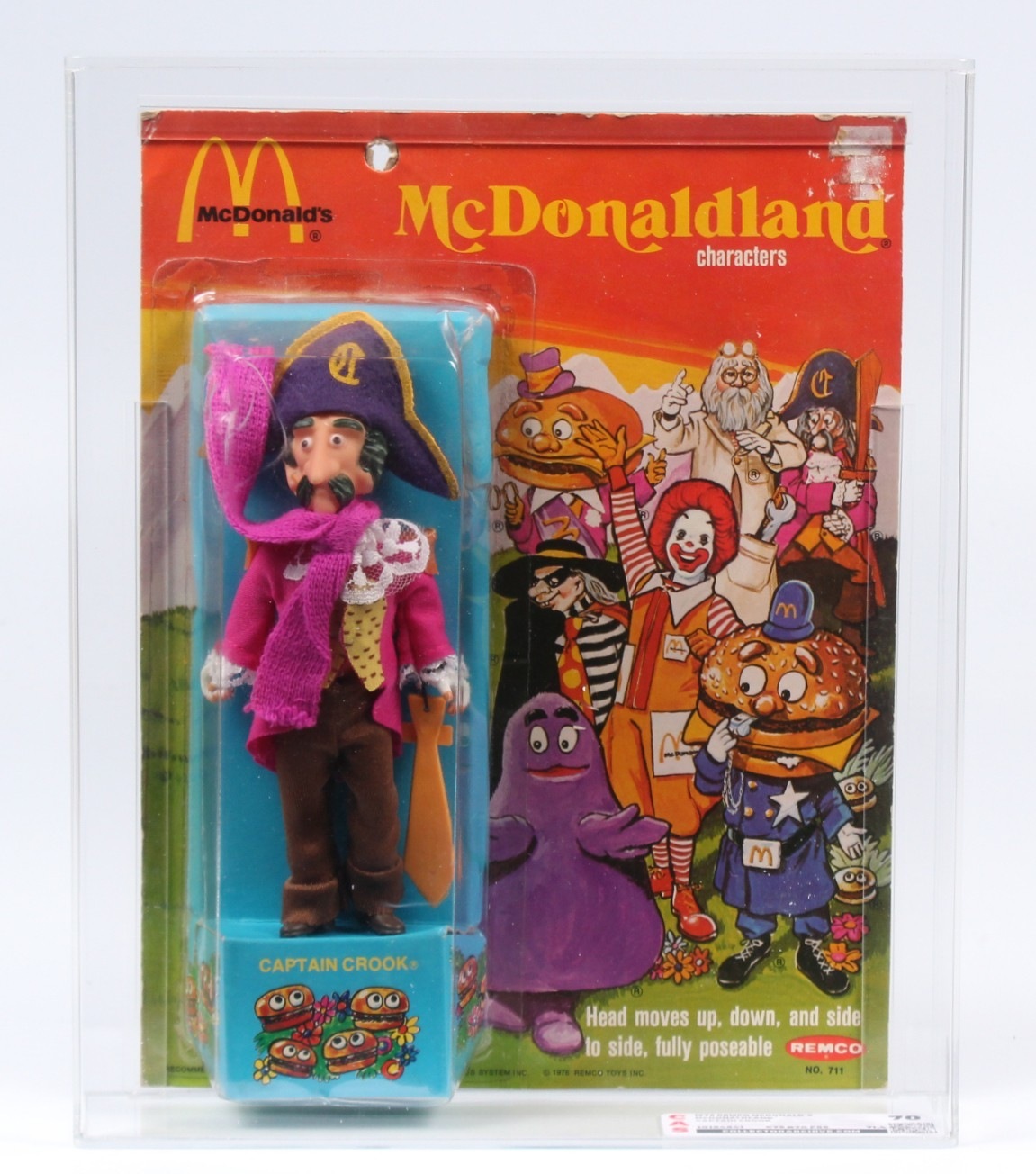 1976 Remco McDonald's Carded Action Figure - Captain Crook