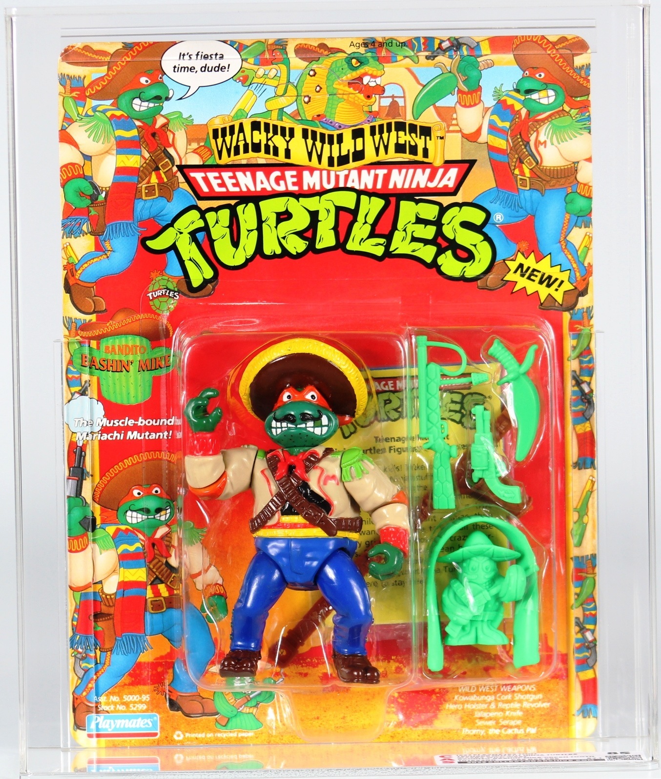 1992 Playmates Teenage Mutant Ninja Turtles Wacky Wild West Carded ...
