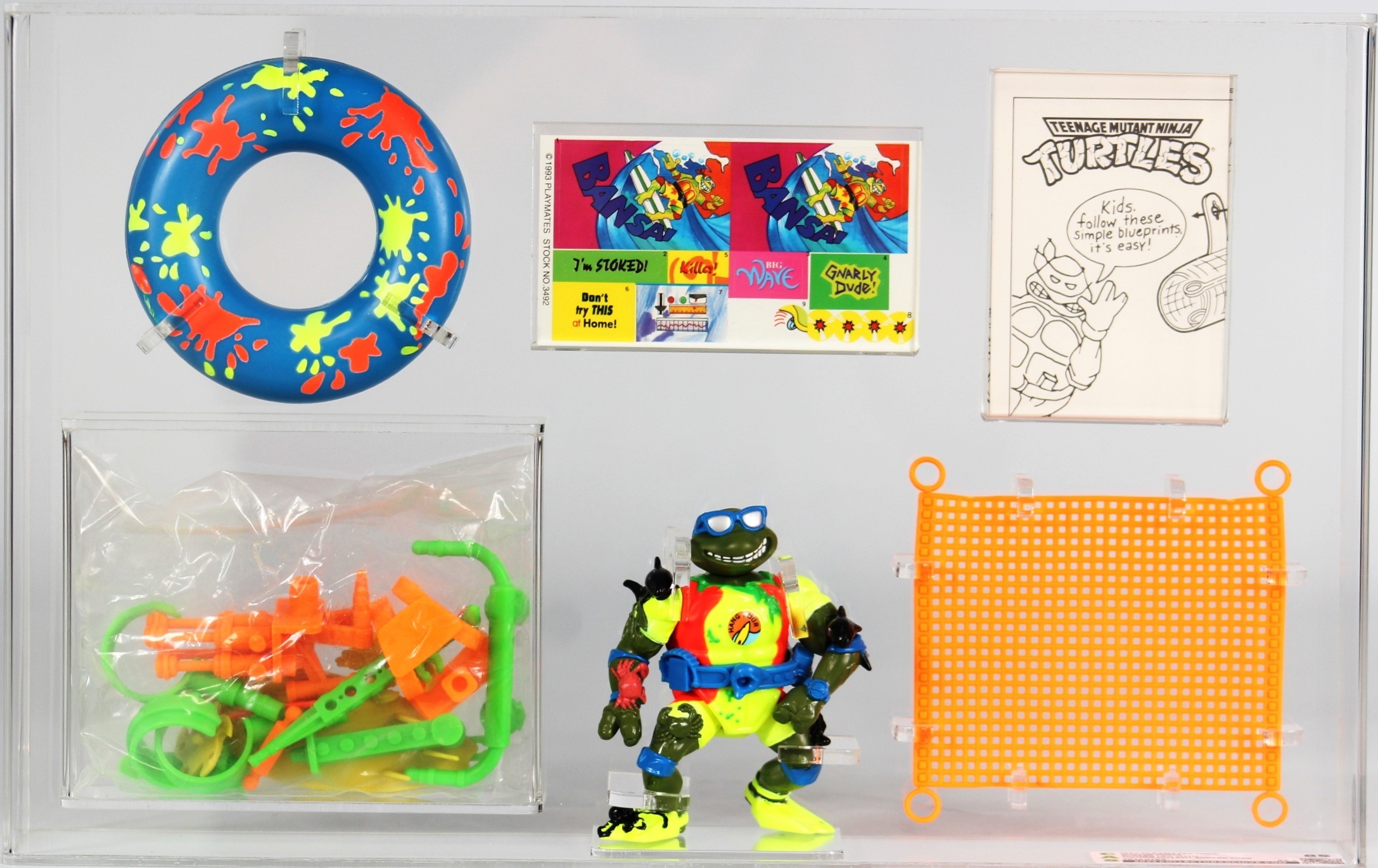 1994 Playmates Teenage Mutant Ninja Turtles Loose Playset - Surfin ...