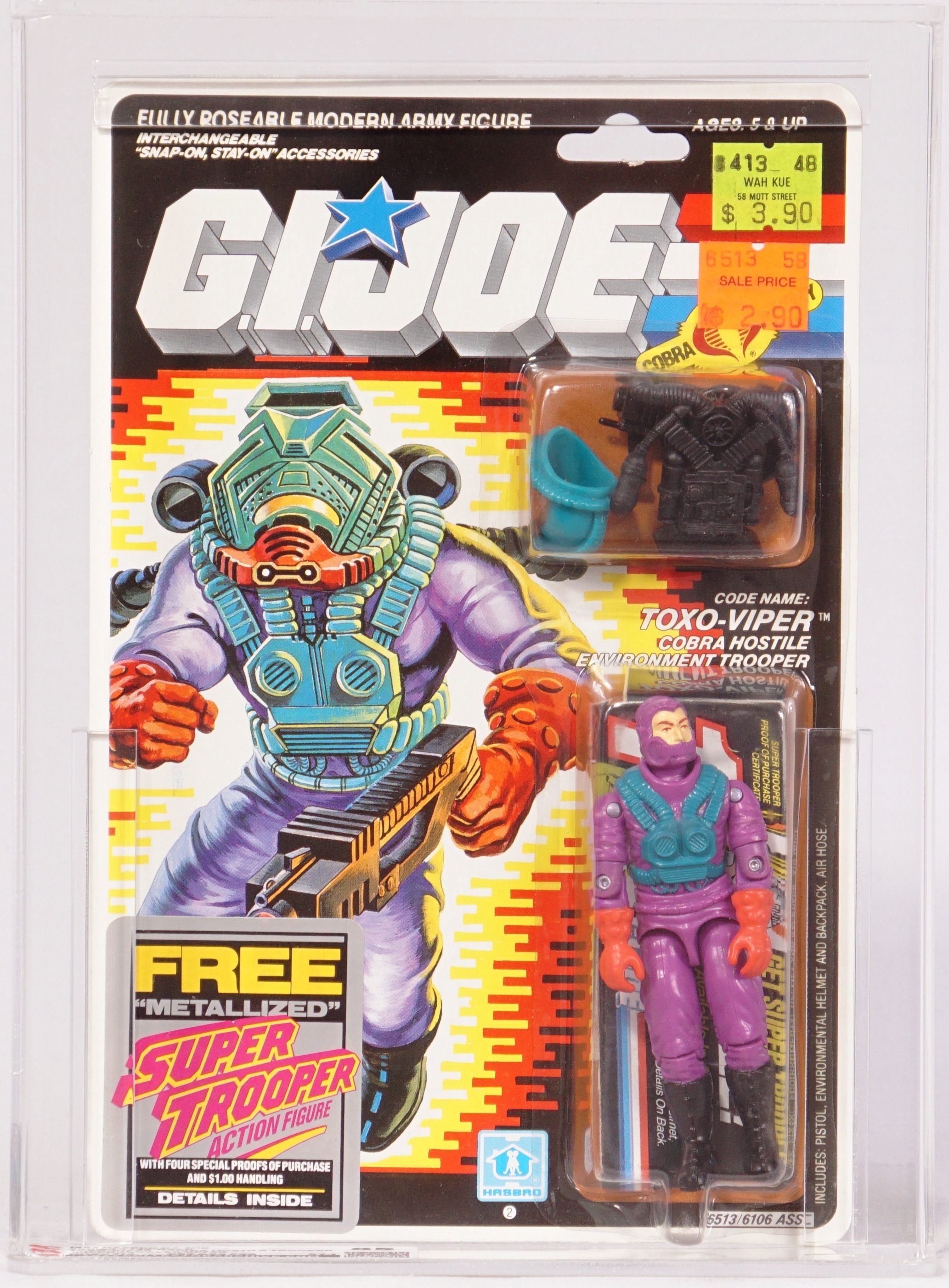 1988 Hasbro G.I. Joe Carded Action Figure - Toxo-Viper