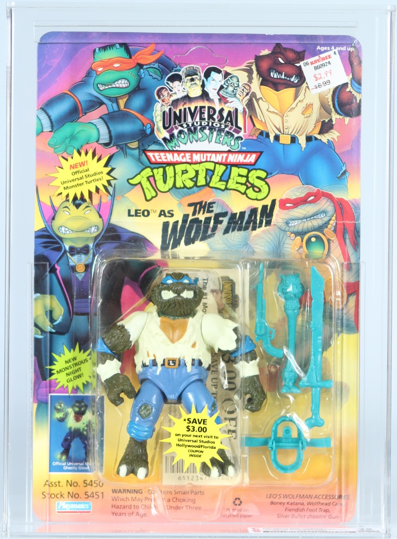 1993 Playmates Teenage Mutant Ninja Turtles Universal Studios Monsters ...