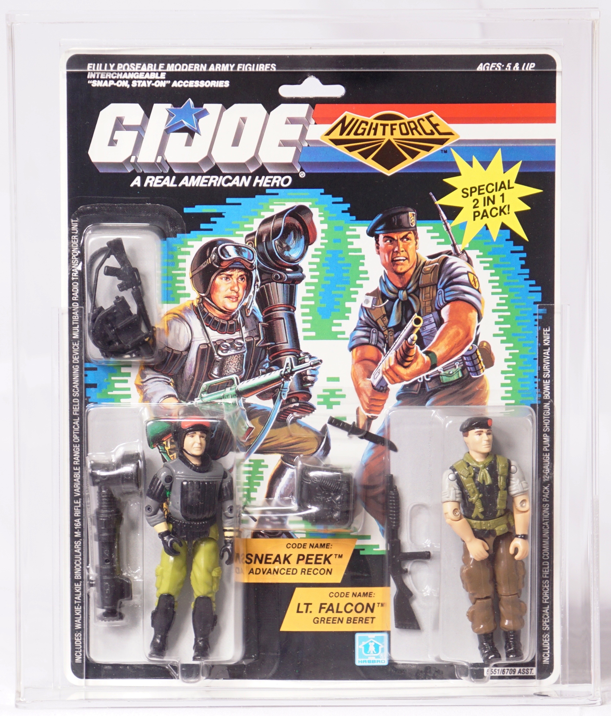 1988 Hasbro G.I. Joe Carded Action Figure - Nightforce Sneak Peek & Lt ...