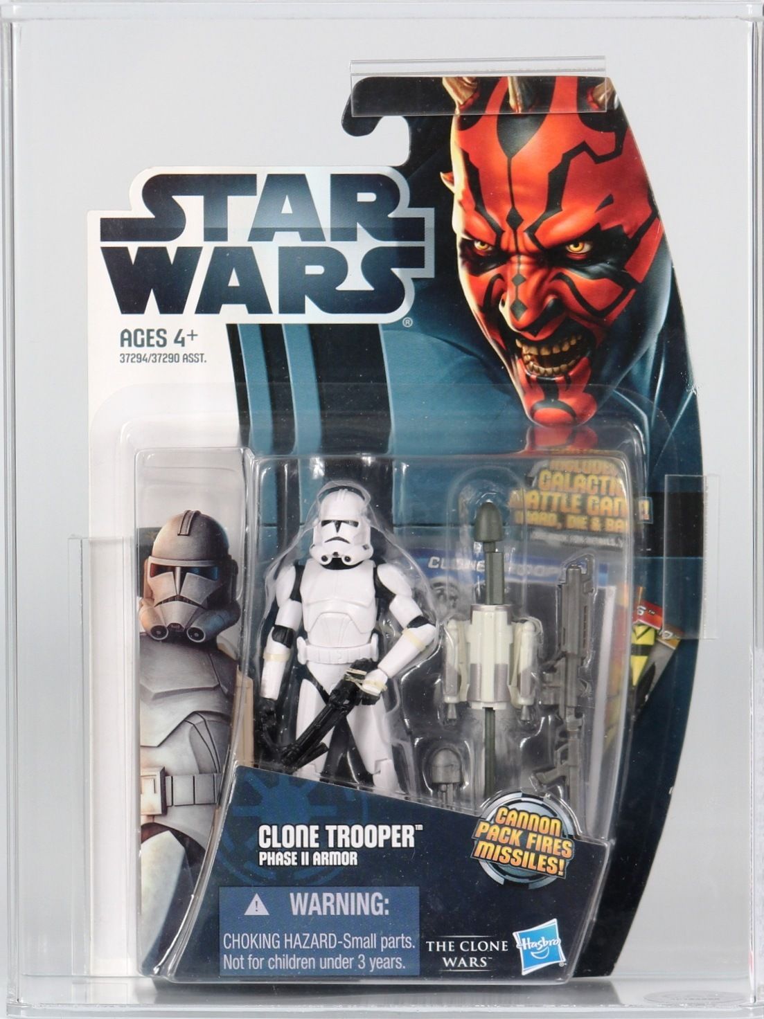 2012 Hasbro Star Wars The Clone Wars Carded Action Figure Clone Trooper Phase II Armor CW2