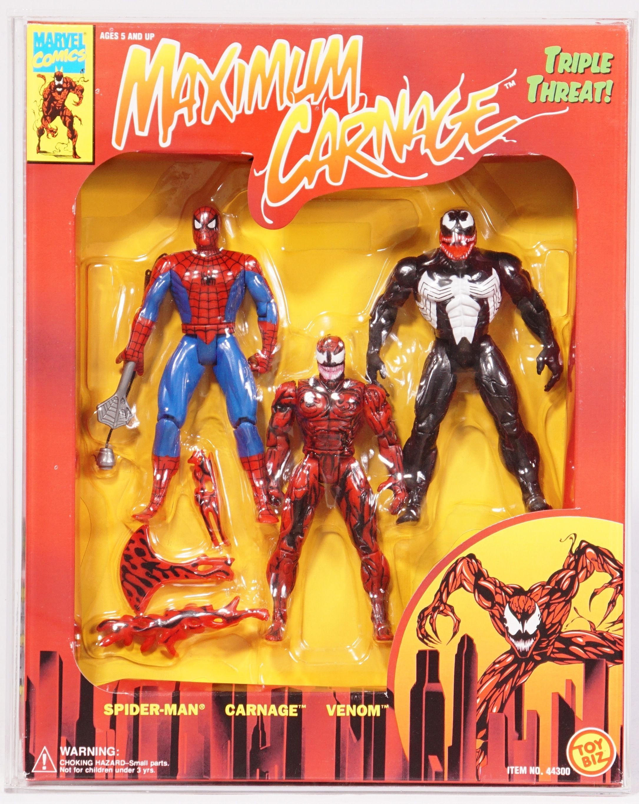1994 Toy Biz Spider Man 3 Pack Boxed Action Figures Maximum Carnage