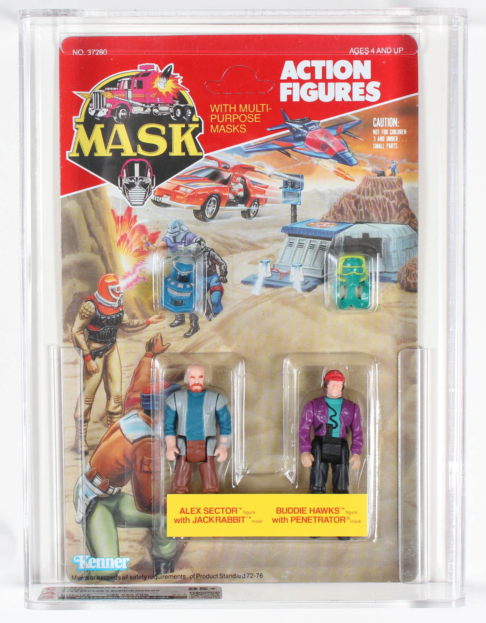 1986 Kenner MASK 2-Pack Carded Action Figures - Alex Sector / Buddie Hawks