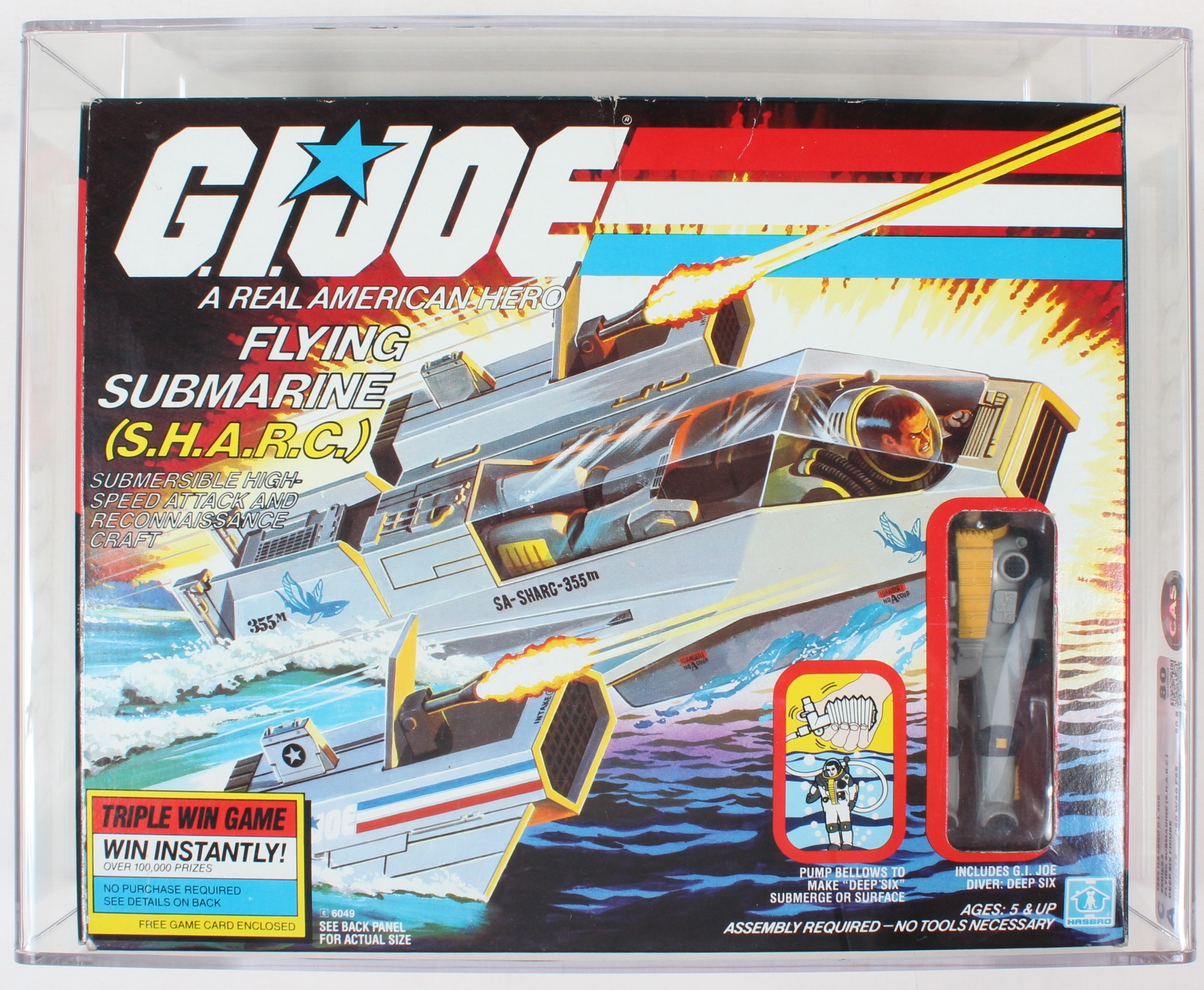 1984 Hasbro G.I. Joe Boxed Vehicle - Flying Submarine S.H.A.R.C.