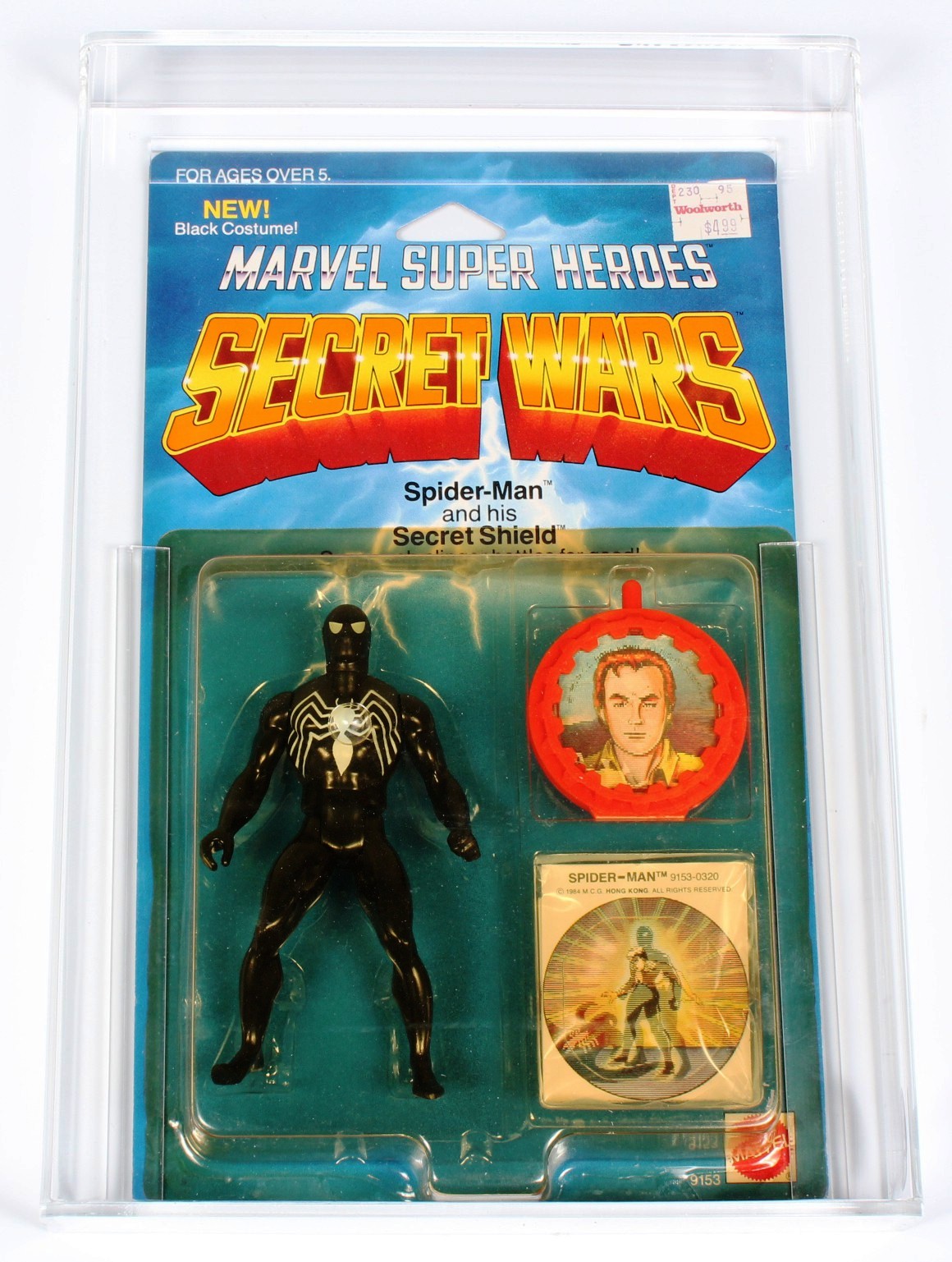 1984 Mattel Secret Wars Carded Action Figure - Spider-Man (Black)