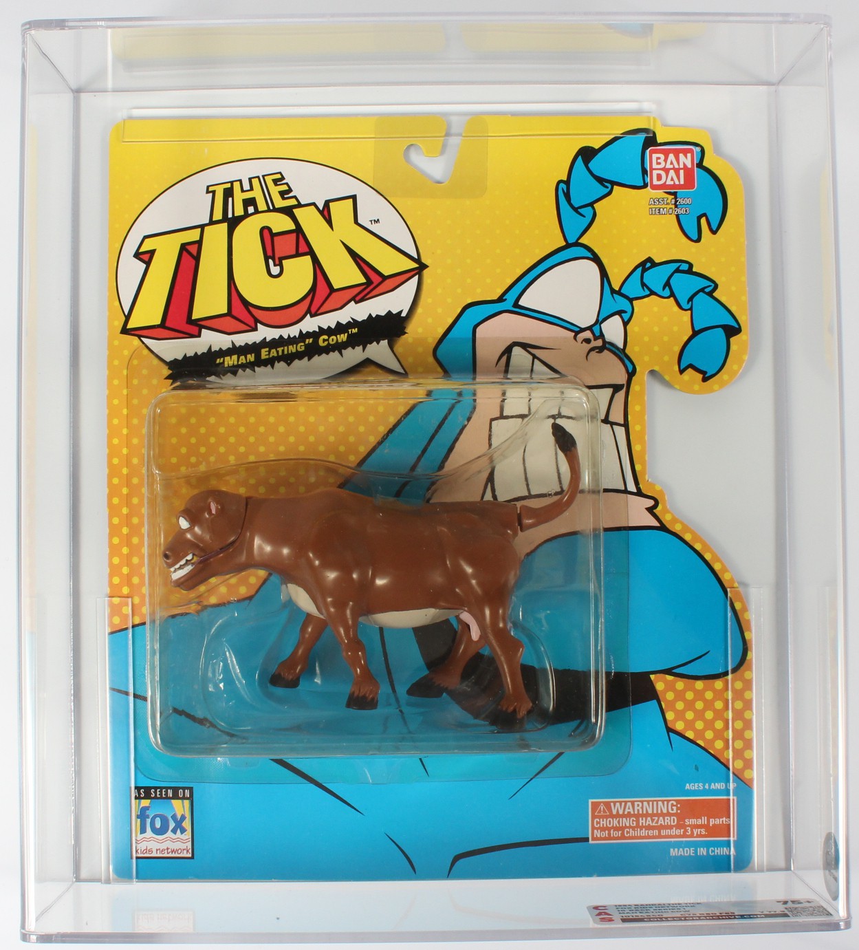 1994 Bandai The Tick Carded Action Figure - Man Eating Cow