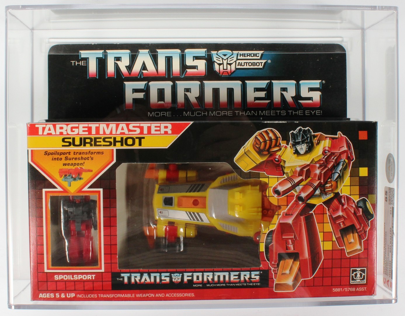 1986 Hasbro Transformers Boxed Action Figure - Targetmaster Sureshot