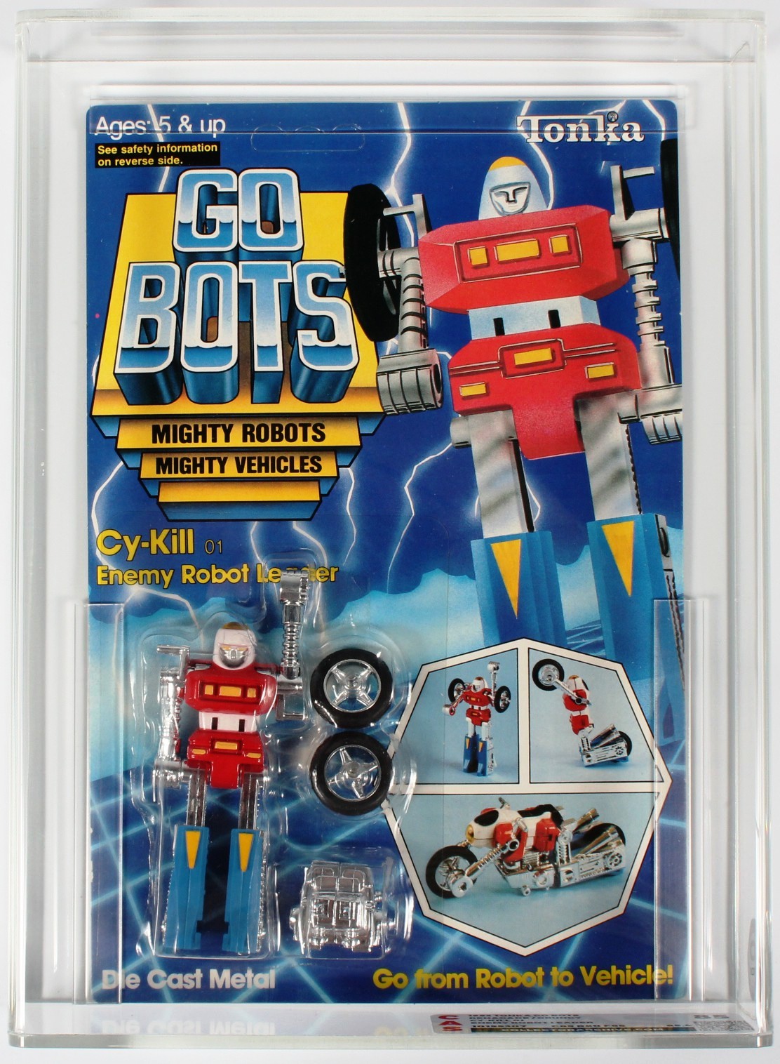 1983 Tonka Go Bots Carded Action Figure - Cy-Kill