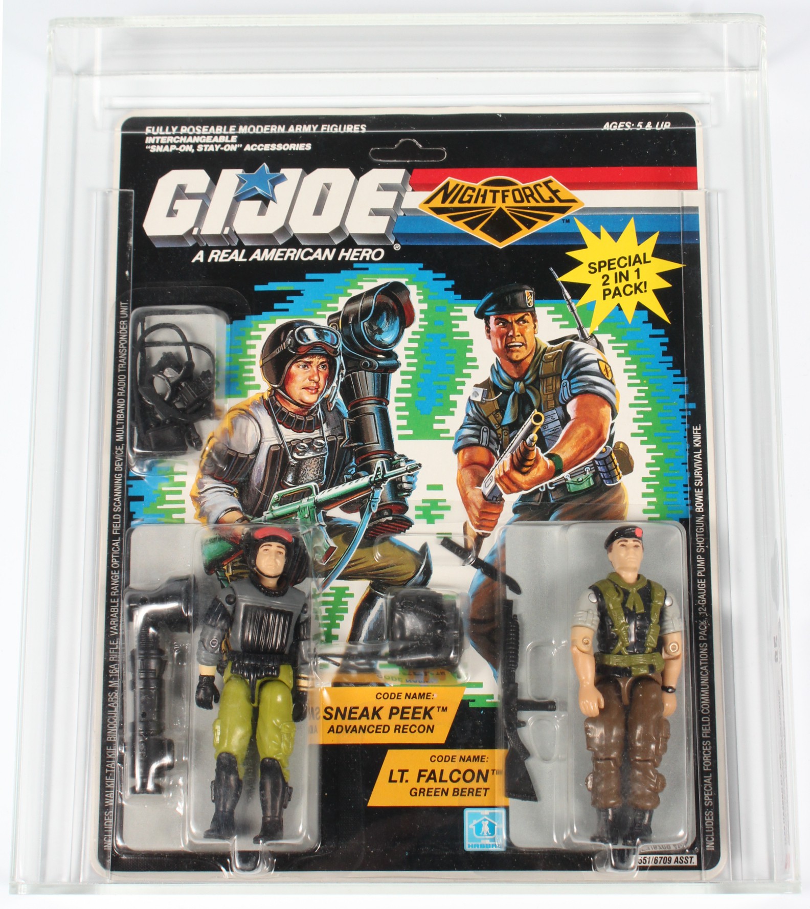 1988 Hasbro G.I. Joe Carded Action Figure - Nightforce Sneak Peek & Lt ...