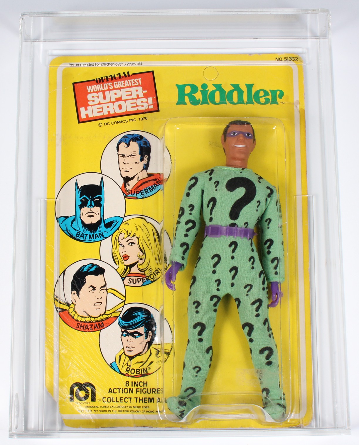 1976 Mego Mego WGSH Carded Action Figure - The Riddler